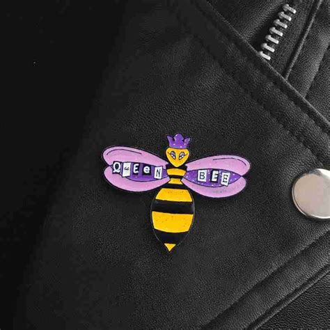 Bee Queen Bee Enamel Pin Distinct Pins