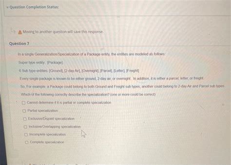 Solved In A Single Generalization Specialization Of A