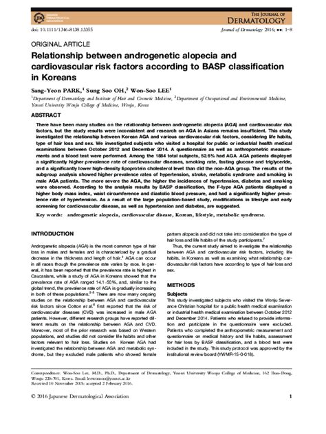 Pdf Relationship Between Androgenetic Alopecia And Cardiovascular Pdf Relationship Between Androgenetic Alopecia And Cardiovascular