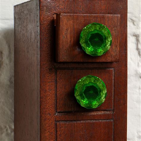 Bubble Glass Mortice Knobs Turquoise Trinca Ferro