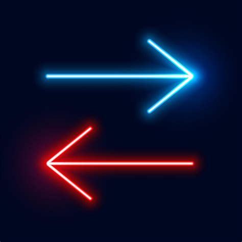 Premium Vector Vector Right And Left Arrows With Neon Style