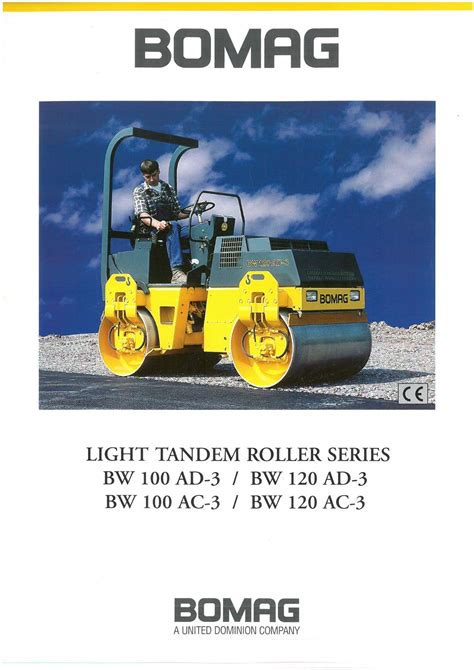 Bomag Light Tandem Roller Series Brochure