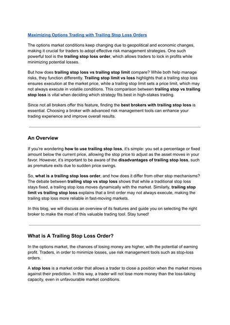 Ppt Trailing Stop Loss Powerpoint Presentation Free Download Id