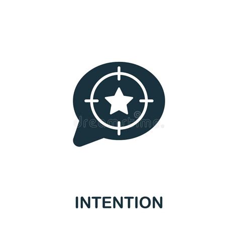 Intention Icon Monochrome Simple Human Productivity Icon For Templates