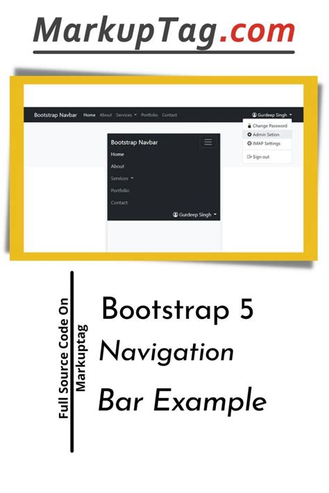 Bootstrap Navigation Bar Example Navigation Bar Navigation Web Design