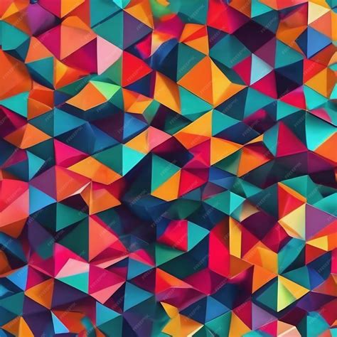 Premium Photo 1 Geometric Background Colorful Wallpaper Abstract 4k