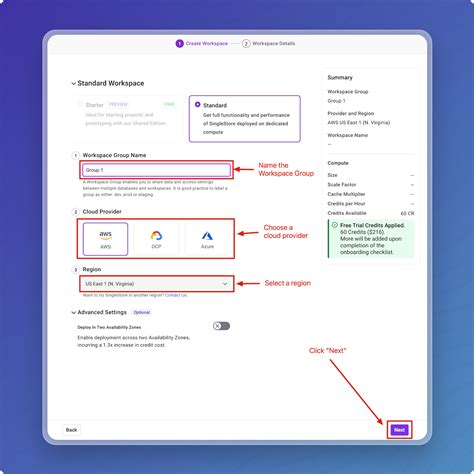 Create A Singlestore Deployment Workspace And Database Vectorize Docs