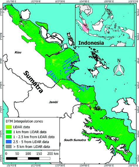Dtm Interpolation Zones Based On Interpolation Distance Between Lidar