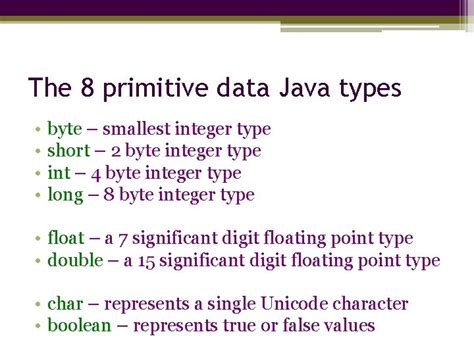 Data Types In Java Objectives At The Conclusion