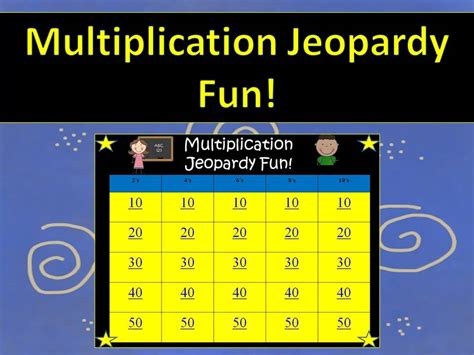 Made 4 Elementary And Made 4 Middle School Multiplication Jeopardy Game