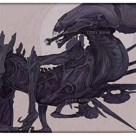 Queen Xenomorph Painting Etsy