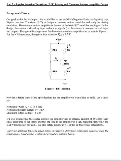 Solved Lab Bipolar Junction Transistor BJT Biasing And Chegg