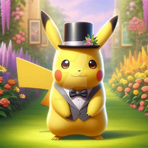 Pikachu With A Tiny Hat Looking Dapper 1 By Rebeltouille On Deviantart