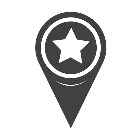 Map Pointer Star Icon Vector Art At Vecteezy