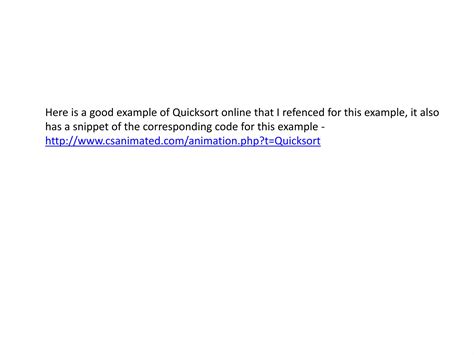 Quicksort Presentation PPTX