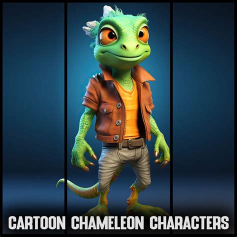 Artstation 300 Cartoon Chameleon Characters