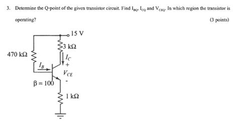 Solved Determine The Q Point Of The Given Transistor Chegg