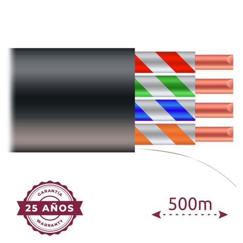 Cable Utp Utp5e 500 Outdoor Material Seguridad