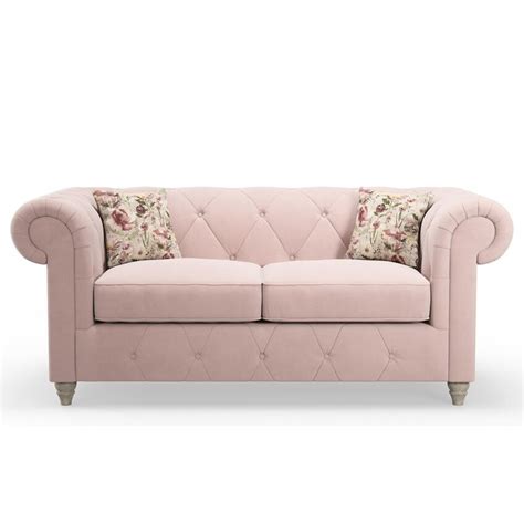 Scs Living Pink Abbey Fabric 2 Seater Sofa By Scs