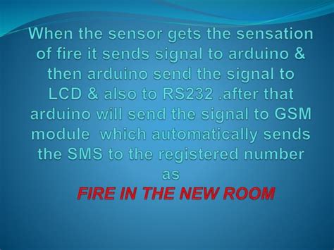 Gsm Based Fire Alarm System Pptx