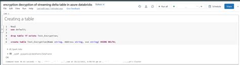 Python X Encryption Decryption Of Streaming Delta Table In Azure Databricks Stack Overflow