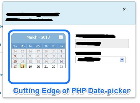 Html How To Fix Cutting Edge Of Php Date Picker On Bootstrap Modal