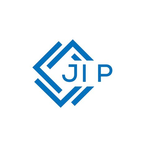 Jip Letter Logo Design On White Background Jip Creative Circle Letter