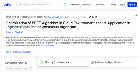 Optimization Of Pbft Algorithm In Cloud Environment And Its Application