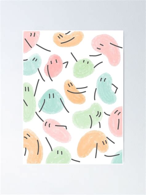 Cute Blobs Poster For Sale By Tazzly Redbubble