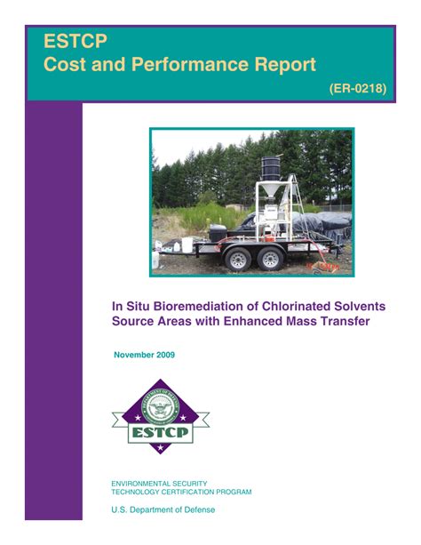Pdf In Situ Bioremediation Of Chlorinated Solvents Source Areas With