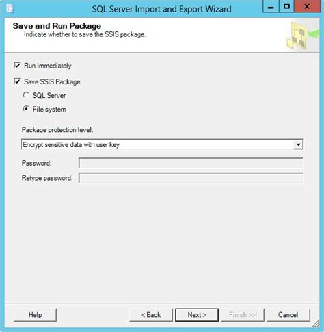 Creating Ssis Packages With The Sql Server Import And Export Wizard