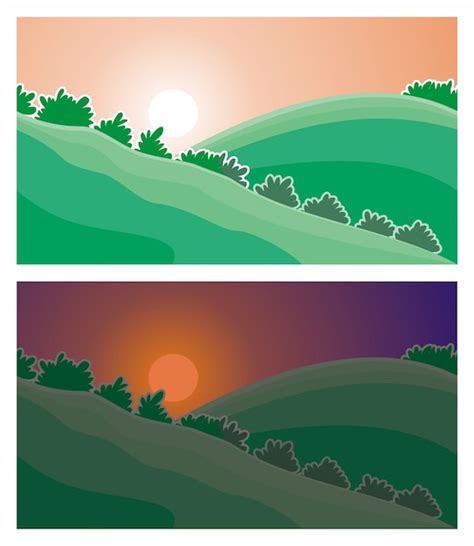 premium vector seamless landscape separated layers for parallax effect