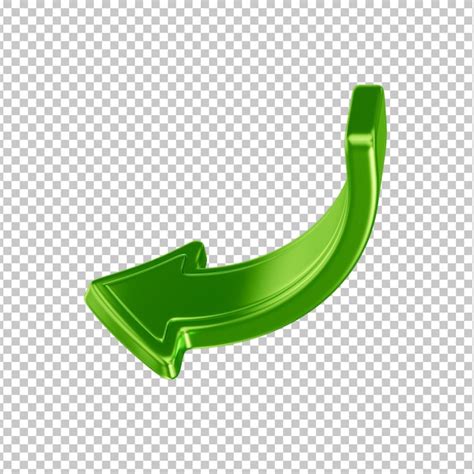 Premium Psd Arrows Looping In Circle Green Refresh Icon Isolated On