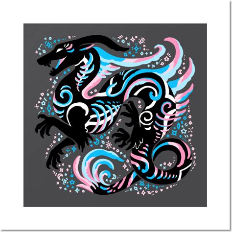 Transgender Flag Dragon Transgender Posters And Art Prints Teepublic