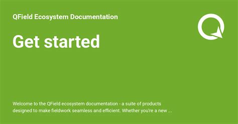 Get Started Qfield Ecosystem Documentation