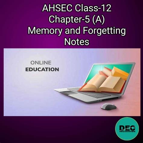 Ahsec Class 12 Chapter 5a Memory And Forgetting Notes