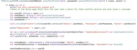Ios How Can I Update Users Score In Firebase Using Swift Stack