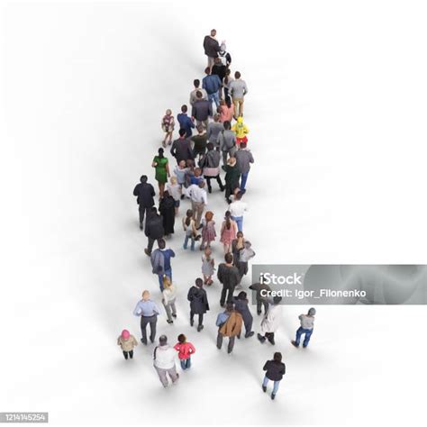 군중 또는 대기열 후면 보기 흰색 배경에 대한 그림 3d 렌더링격리 줄서서 기다림에 대한 스톡 사진 및 기타 이미지 줄서서 기다림 사람들 등 Istock