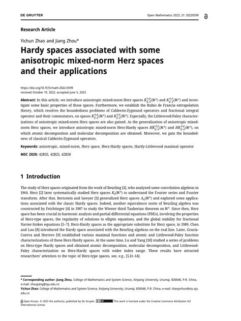 Pdf Hardy Spaces Associated With Some Anisotropic Mixed Norm Herz