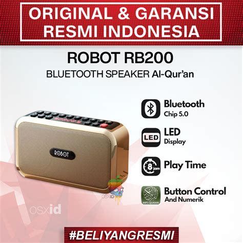 Jual Robot Rb200 Portable Bluetooth Speaker Al Quran Alquran Digital Shopee Indonesia