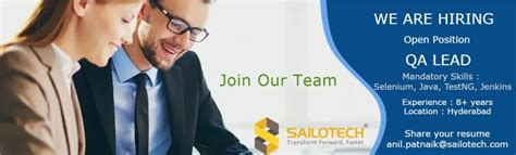 Anil Patnaik On Linkedin Hiring Qa Seleniumautomation Jenkins