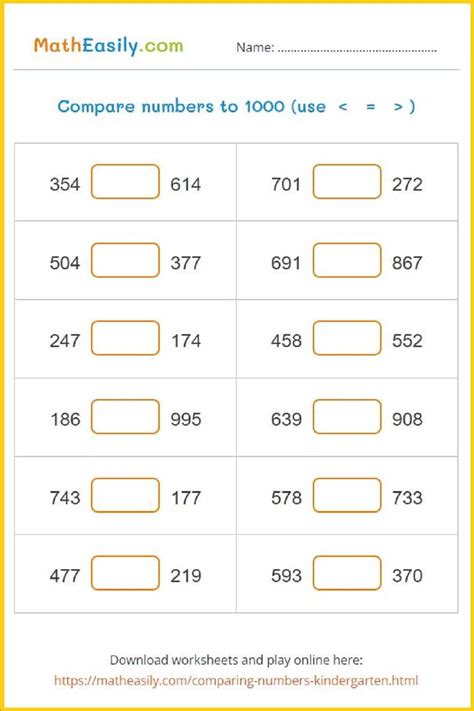 Comparing Numbers Games For Kindergarten Worksheets Artofit