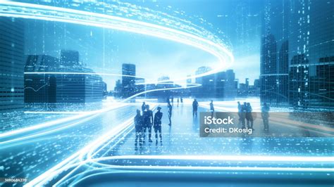 Digital Life Technology And Innovation Virtual Reality Big Data Metaverse Stock Photo - Download ...