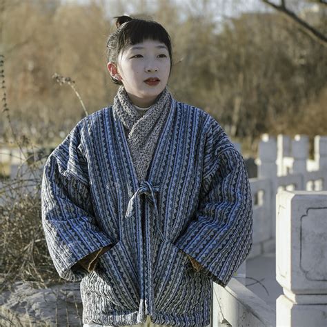丘山独立设计冬和服棉袄夹棉羽织和风半缠棉衣日式复古袢缠式外套虎窝淘 丘山独立设计冬和服棉袄夹棉羽织和风半缠棉衣日式复古袢缠式外套虎窝淘