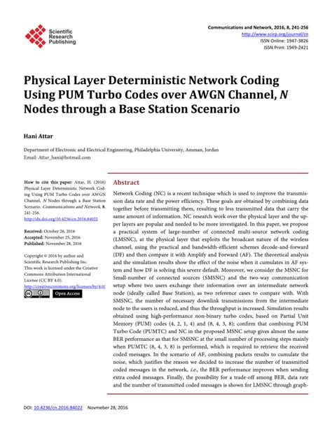 Pdf Physical Layer Deterministic Network Coding Using Pum Turbo Codes