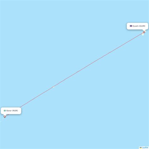 flights from guam to koror gum to ror flight routes