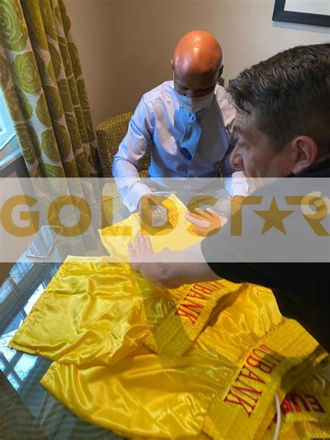 Chris Eubank Snr Hand Signed Simply The Best Boxing Shorts Gold Star Memorabilia