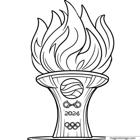 Olympic Flame Coloring Pages [2025]
