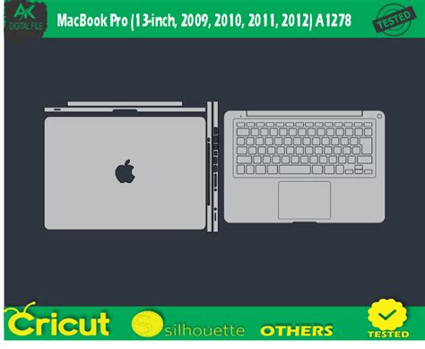 Apple Macbook Pro Inch A Skin Vector Template Ak Digital File