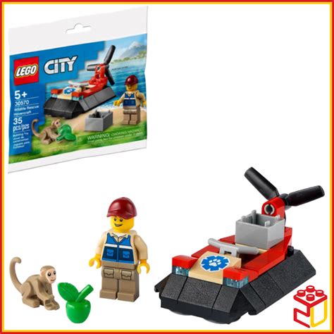 Ready Stock 30570 Lego City Wildlife Rescue Hovercraft Building Toy